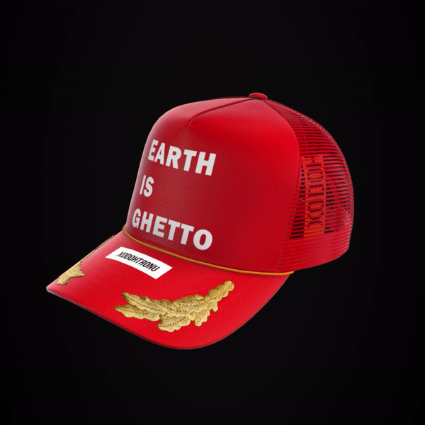 Earth Is Ghetto Trucker Hat- Lambo Red [GEN 2] - Mythic – XODOHTRONU